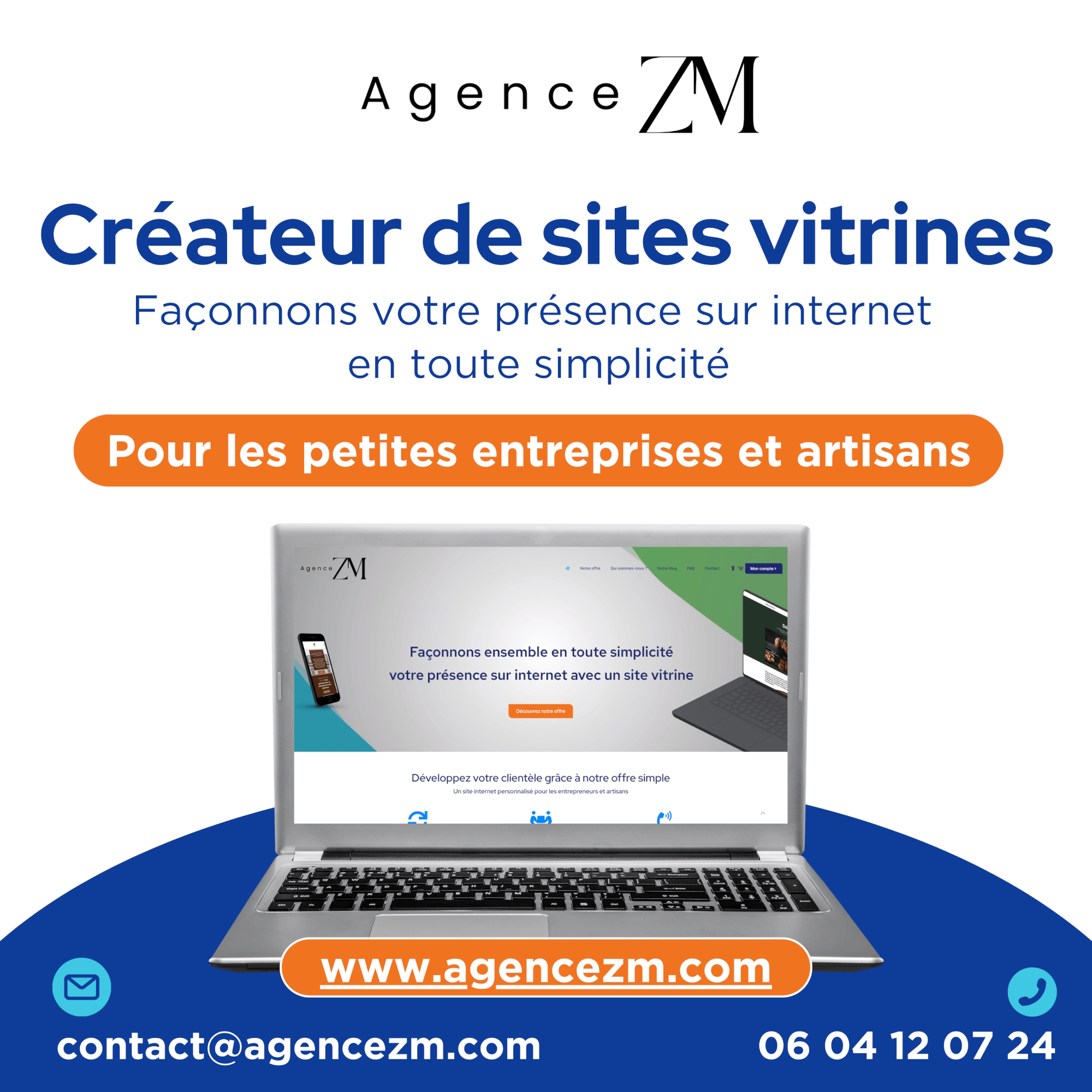 Création site internet pour entrepreneurs et artisans | Agence ZM